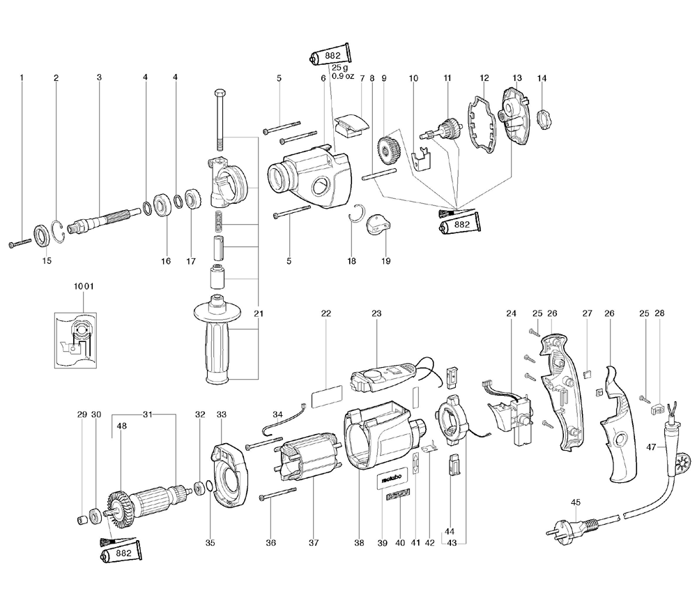Buy Metabo BE1020-(00831420) Replacement Tool Parts | Metabo BE1020 ...