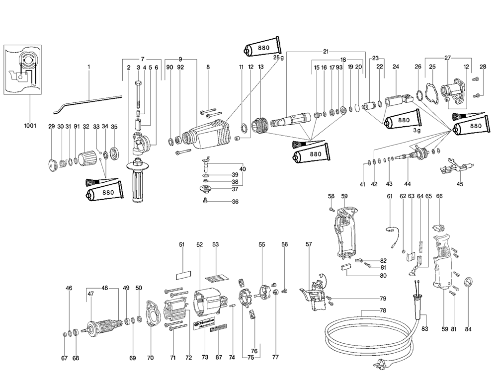 Buy Metabo BHE6024S-RL-(606024422) Replacement Tool Parts | Metabo ...