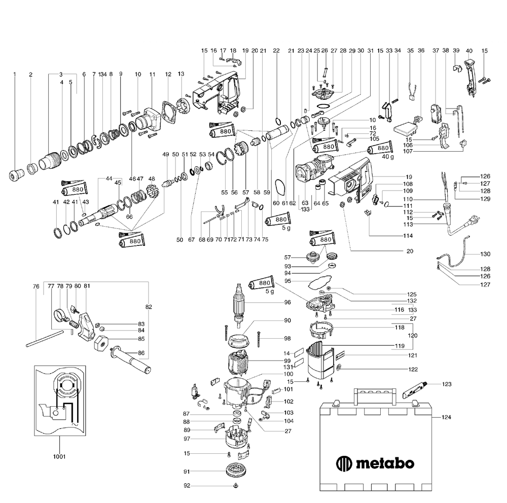 Buy Metabo BHE6045S-(606045422) Replacement Tool Parts | Metabo ...