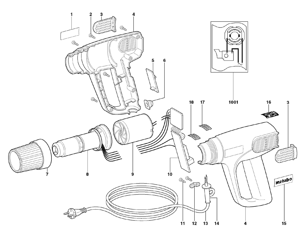 Buy Metabo H1600-(01605420) Replacement Tool Parts | Metabo H1600 ...