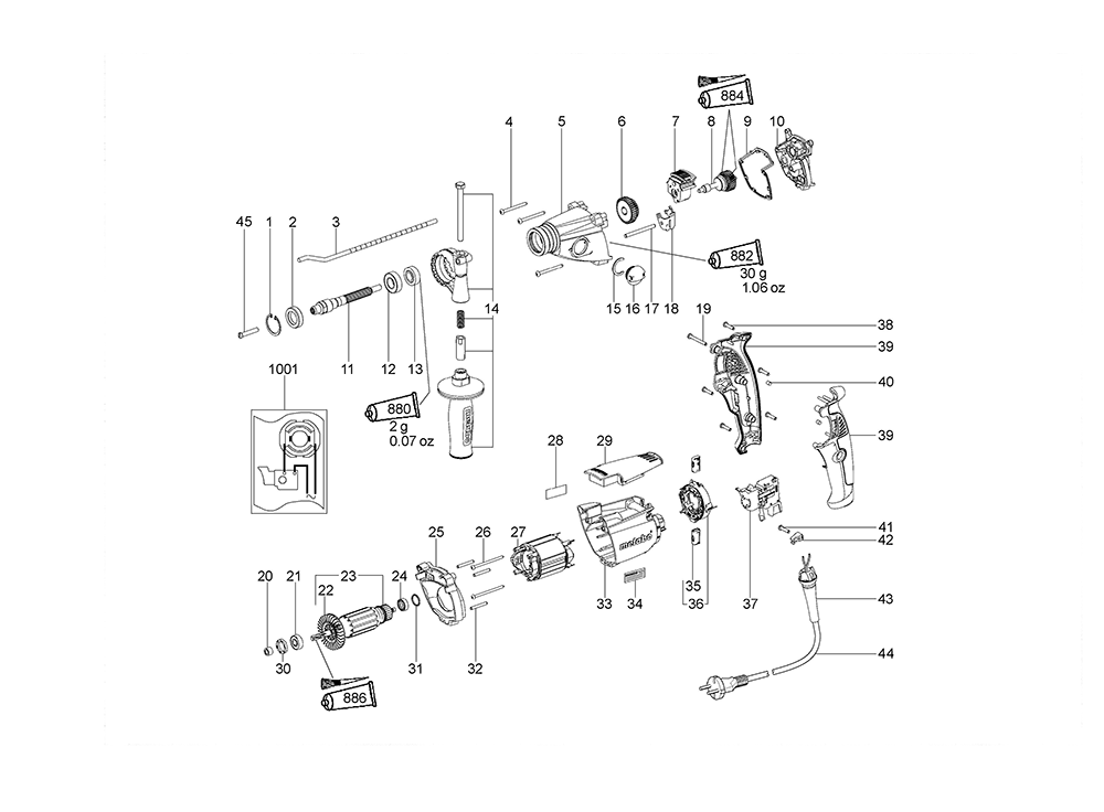 Buy Metabo SBE751-(00863420) Replacement Tool Parts | Metabo SBE751 ...