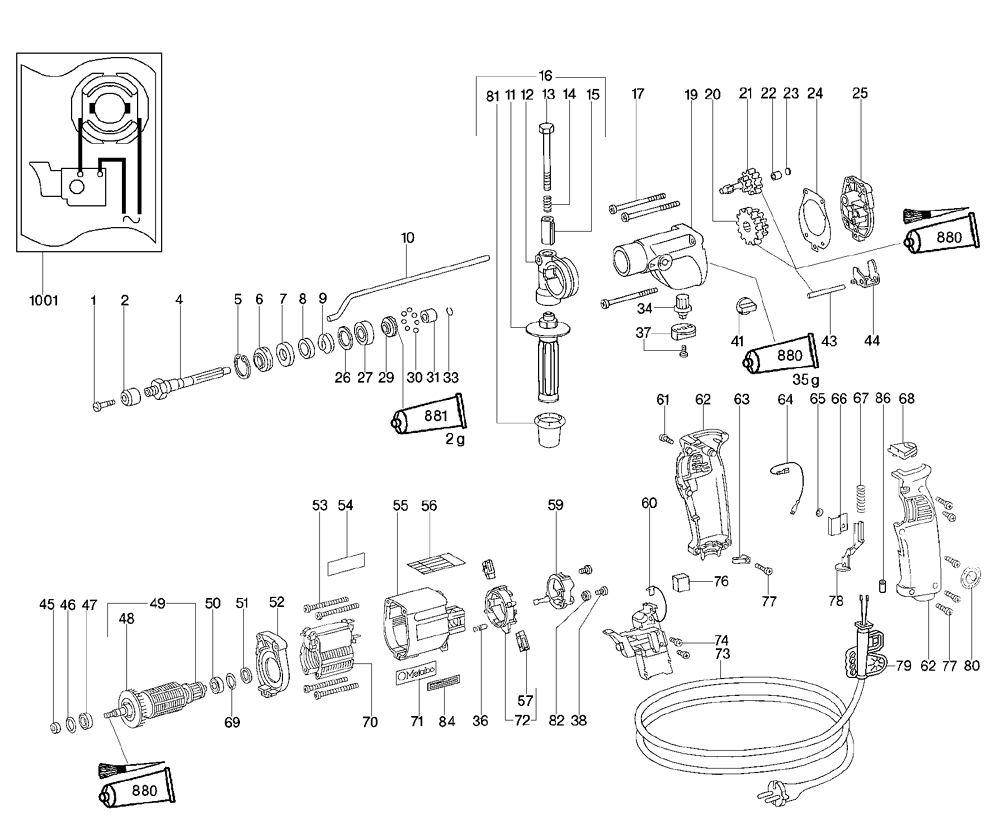 Metabo SBE7512S-RL-(600751420) Parts List | Metabo SBE7512S-RL ...