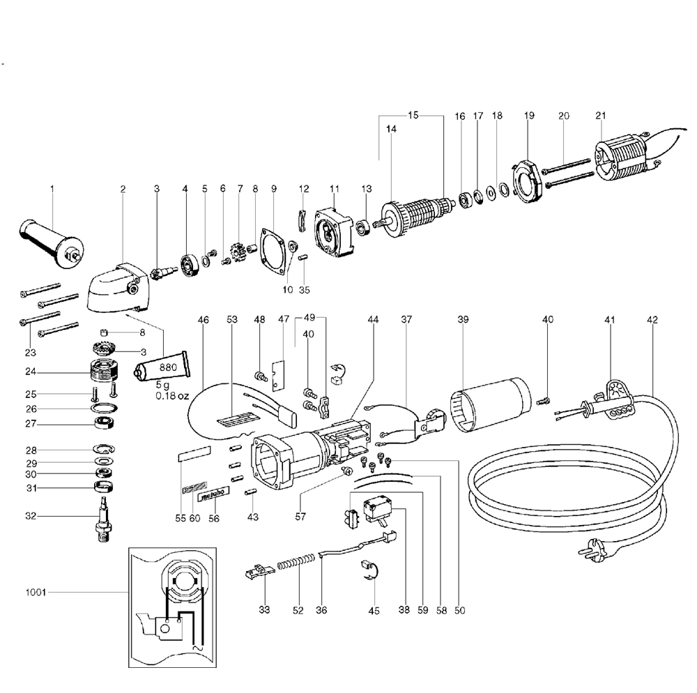 Buy Metabo WBE500-(600502420) Replacement Tool Parts | Metabo WBE500 ...